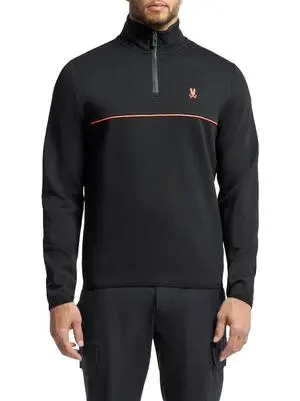 Psycho Bunny Dixie Golf Quarter Zip Pullover - Black