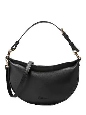 Cole Haan Elizabeth Raffia & Leather Crossbody Bag - Black
