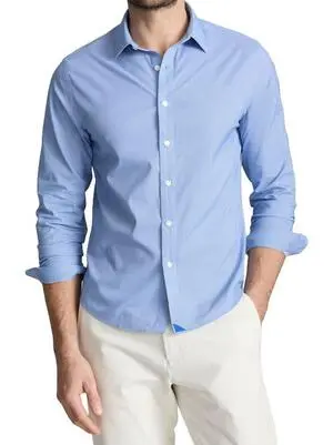UNTUCKIT Marlowe Performance Button-up Shirt - Blue