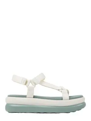 Camper Flat Sandal - White