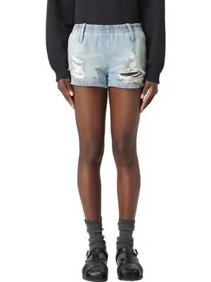 MAISON MARGIELA Distressed Denim Shorts - Blue