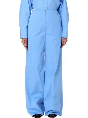 MSGM Wide Leg Pants - Gnawed Blue