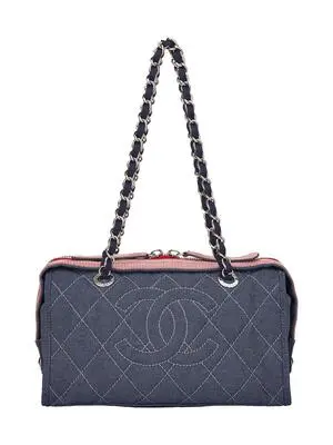 CHANEL Denim Boston Bag