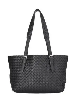 Bottega Veneta Intrecciato Cesta Tote - Black