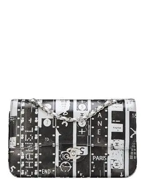 Chanel Calfskin Graffiti Classic Flap - Black