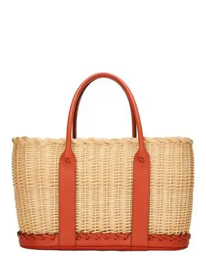 Hermès Wicker Garden Party Bag - Orange