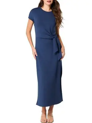 Spanx Airessentials Tie Waist Maxi Dress Faded Indigo
