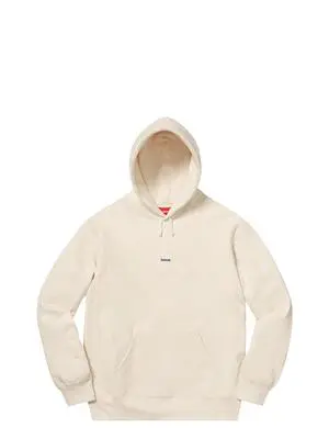 Supreme Micro Logo Hooded Sweatshirt Cream