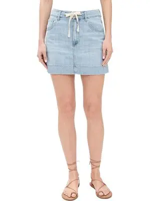 LE JEAN Luna Mini Denim Skirt - Cool Blue