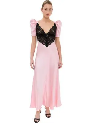 RODARTE Satin Charmeuse Bias Dress - Pink
