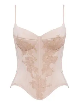 MILLA Sculpting Lace Corset - Beige