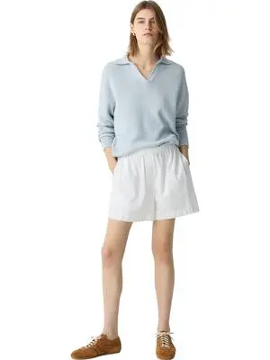 Theory Boxer Short In Linear Cotton White