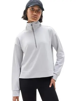 Athleta Seasoft Quarter Zip Quartz