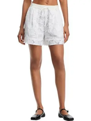 Essentiel Antwerp Floral Lace Shorts - White