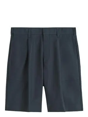 Cos Cotton-twill Chino Shorts - Navy