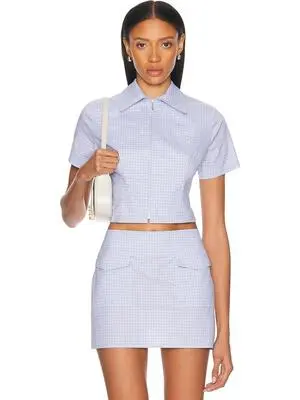 ALFIE Sulta Top - Blue Checkered
