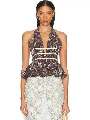 SIEDRES Minila Top - Brown