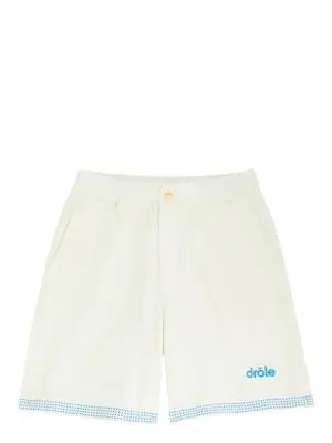 Drole De Monsieur Piqué Cotton Short - Off White