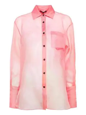 Kiki De Montparnasse Laser-cut Butterfly Organza Shirt - Pink