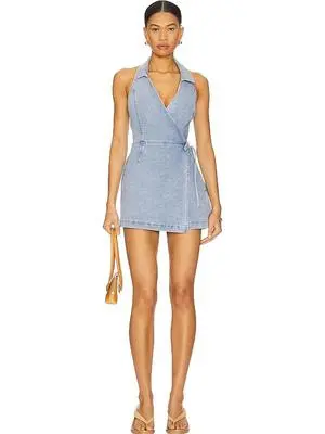 Minkpink Oliver Denim Playsuit - Vintage Blue