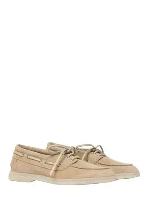 SCAROSSO Lia Boat Shoes - Butter - Suede