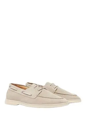 SCAROSSO Boat Shoes - Sand - Suede
