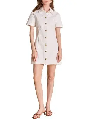 English Factory Denim Mini Shirtdress - White
