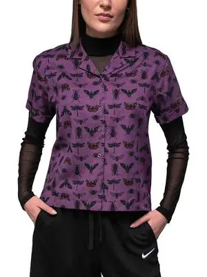 WILDFANG Camp Button-Up Shirt Insect Grape