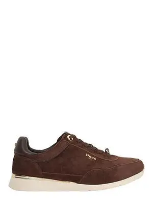 DUNE Suede Runner Sneakers - Brown Suede