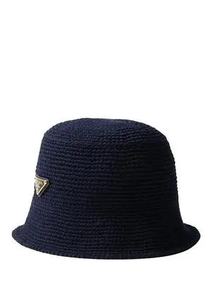 Prada Crochet Bucket Hat - Blue