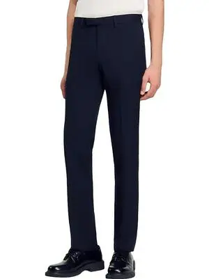 Sandro Classic Wool Suit Trousers - Navy Blue