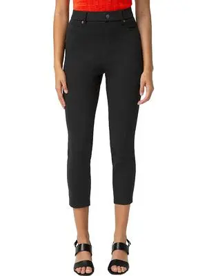 Hue High Rise Ultra Soft Denim Capri Leggings - Black