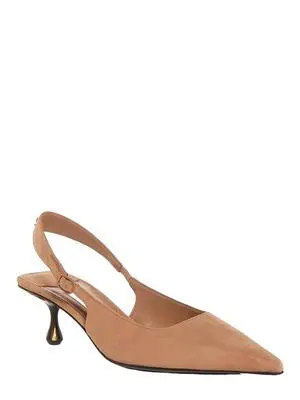 JIMMY CHOO Amel 50 Slingback Pumps - Toffee