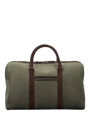 CARL FRIEDRIK Compact Leather Weekender Bag - Olive
