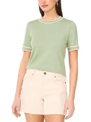 Vince Camuto Short Sleeve Crewneck Sweater - Eucalyptus