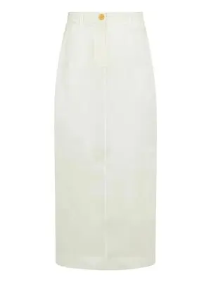 Khaite Lucian Silk Skirt - White