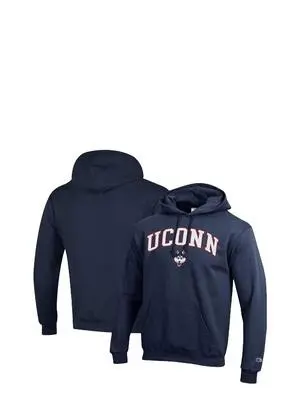 Champion Uconn Huskies Arched Logo Fleece Pullover Hoodie - Navy