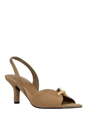 Rebecca Minkoff Paris Slingback Pointed Toe Sandal - Praline