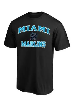 Profile Miami Marlins Big & Tall Heart & Soul T-shirt - Black