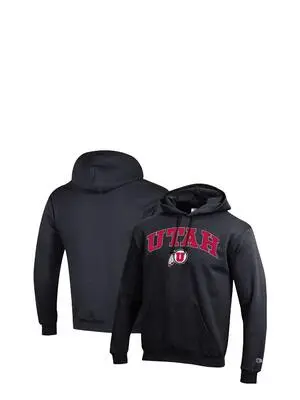 Champion Utah Utes Arch Over Logo Pullover Hoodie - Black