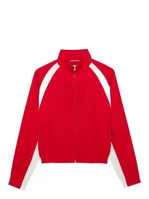 Saint Laurent Contrast-detail Bomber Jacket - Pink