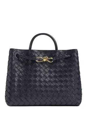 Bottega Veneta Medium Andiamo Shoulder Bag Blue