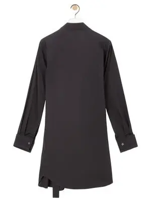Loewe Shirt Dress In Cotton - Black