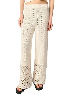 Maje Crochet Trousers - White