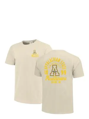 IMAGE ONE Appalachian State Mountaineers Comfort Colors Mascot Overlay T-shirt - Cream
