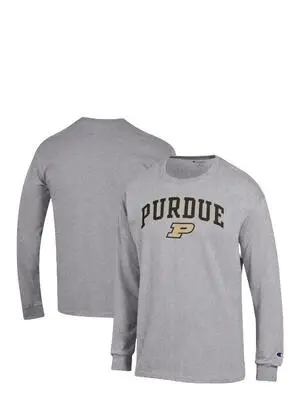 Champion Purdue Boilermakers Arch Over Logo Long Sleeve T-shirt - Heather Gray