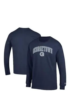 Champion Georgetown Hoyas Arch Over Logo Long Sleeve T-shirt - Navy