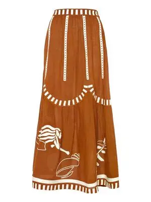 ERES Starfish Maxi Skirt - Brown