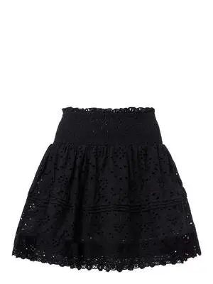 POUPETTE ST BARTH Galia Broderie Anglaise Cotton Miniskirt