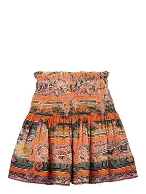 ISABEL MARANT ÉTOILE Maelly Paisley Silk Voile Wide-Leg Shorts